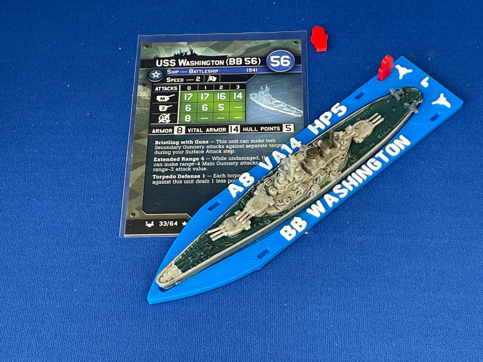 War at Sea USS Washington Ship Base - Game Aid by The Fun Kingdom ...